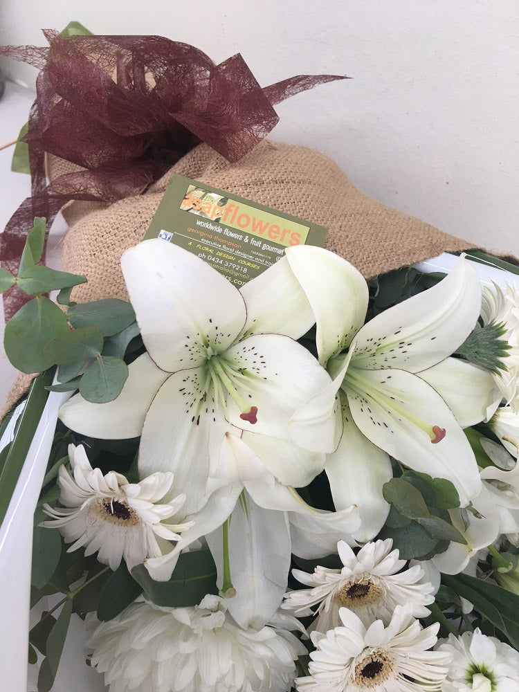 Lilly SNOW - all white bouquet from $77 – asapflowers